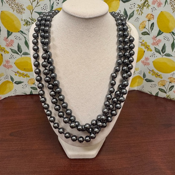 Rmn | Jewelry | Rmn Faux Black Pearls 29 Inches | Poshmark